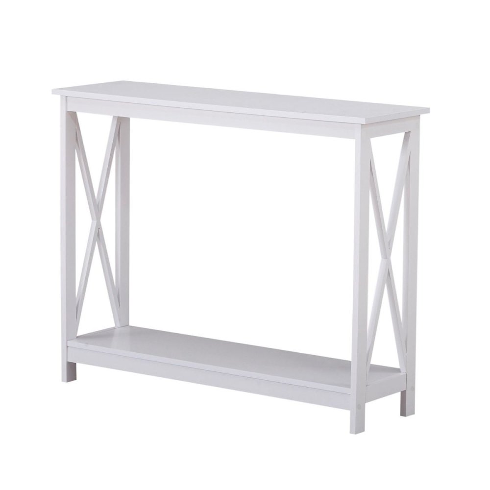 Sarantino Isla X-Frame Console Table - White